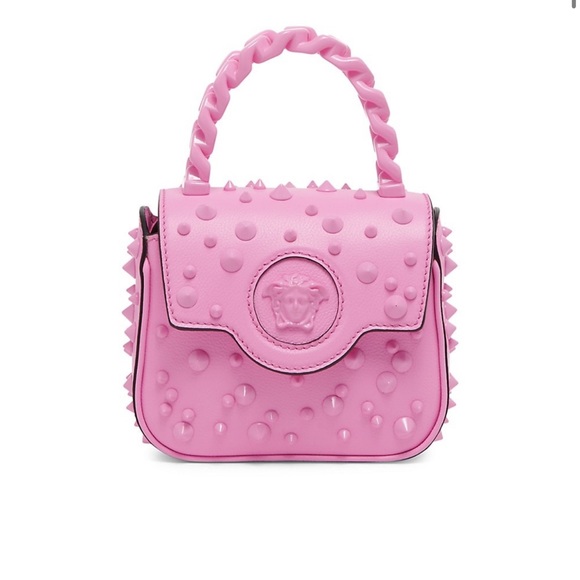 Versace | Bags | Versacemicro La Medusa Stud Leather Top Handle Bag ...